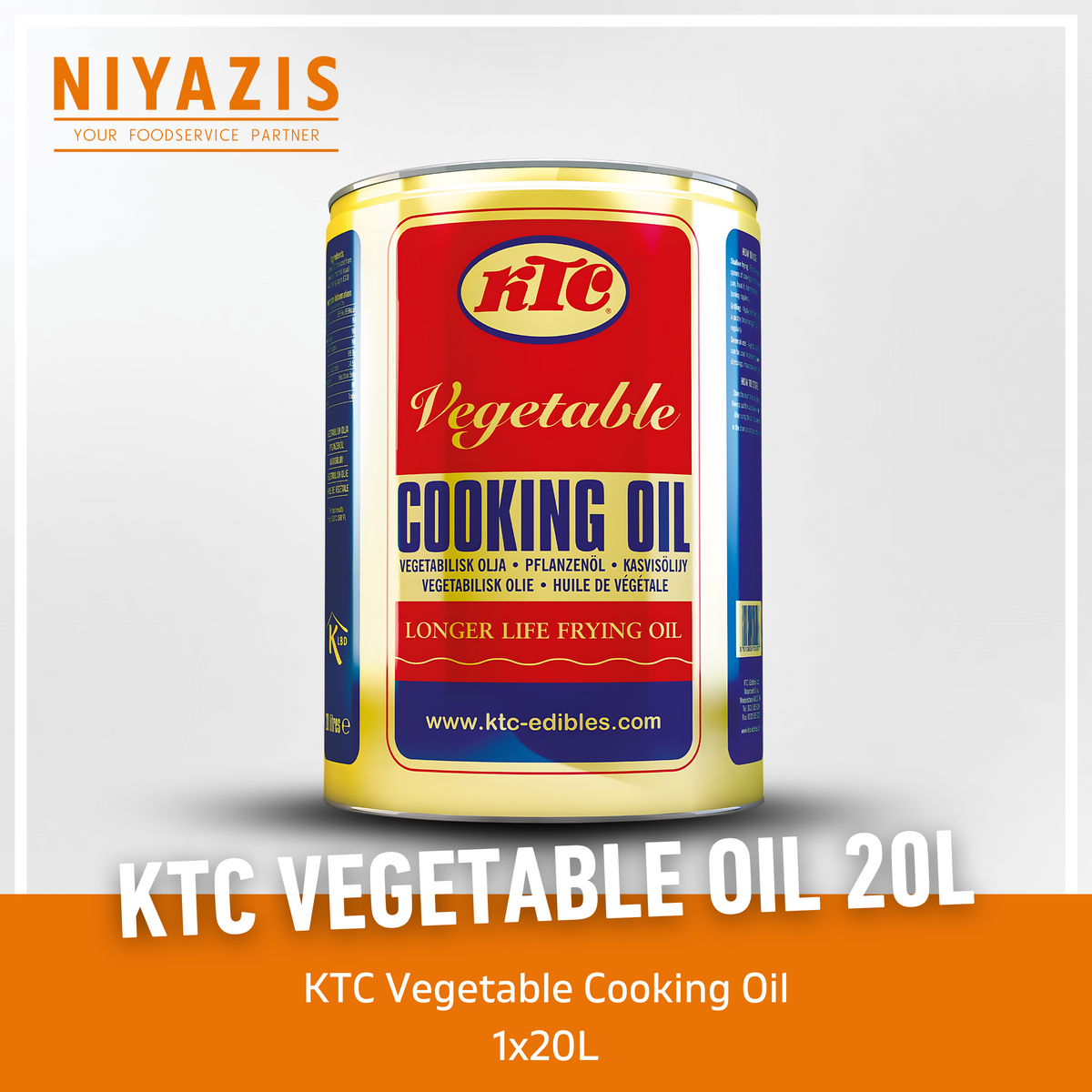 KTC Vegetable Cooking Oil (Drum) 1x20L – Niyazi's
