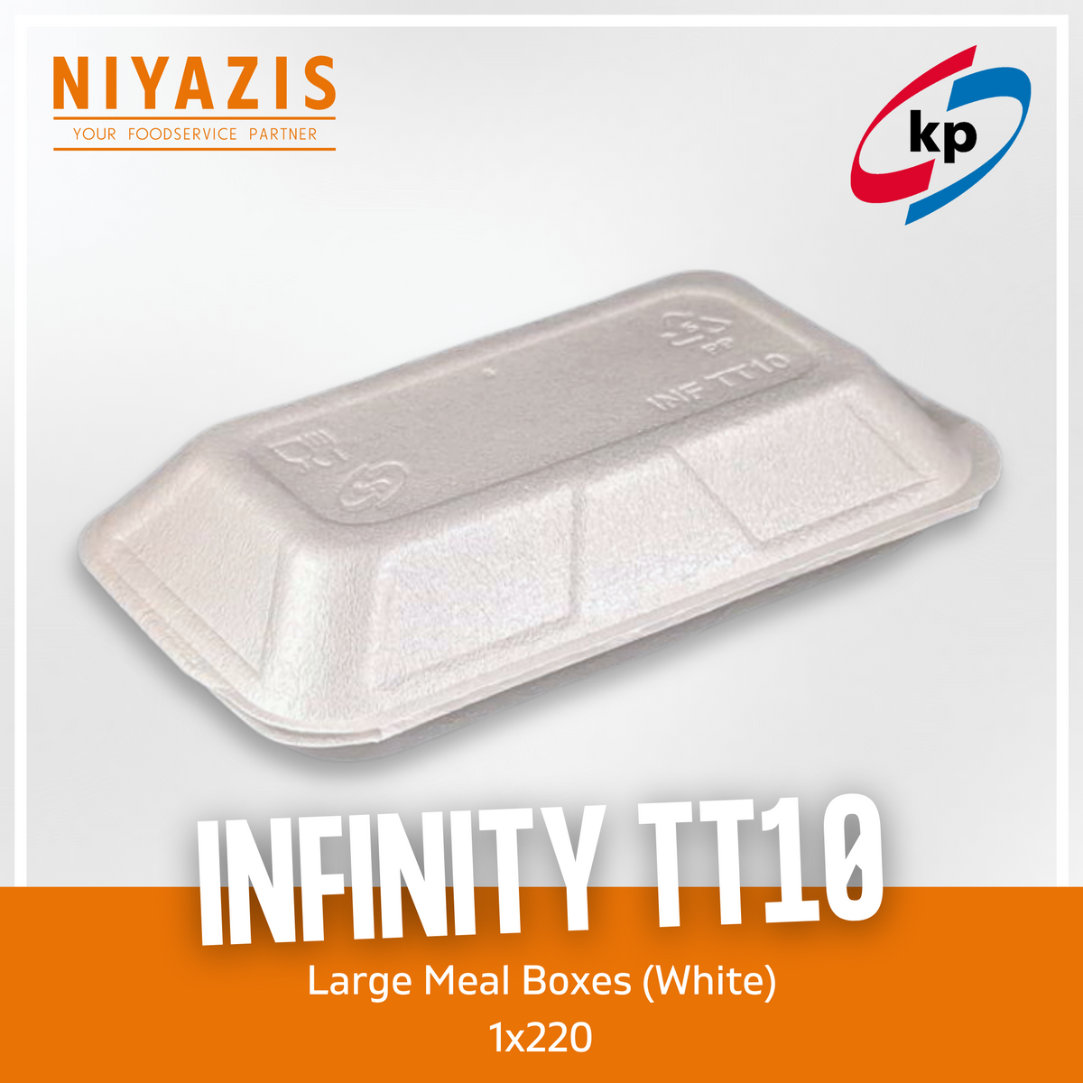 TT10 Infinity Large Meal Boxes (White) (241x155x62mm) 1x220 – Niyazi's